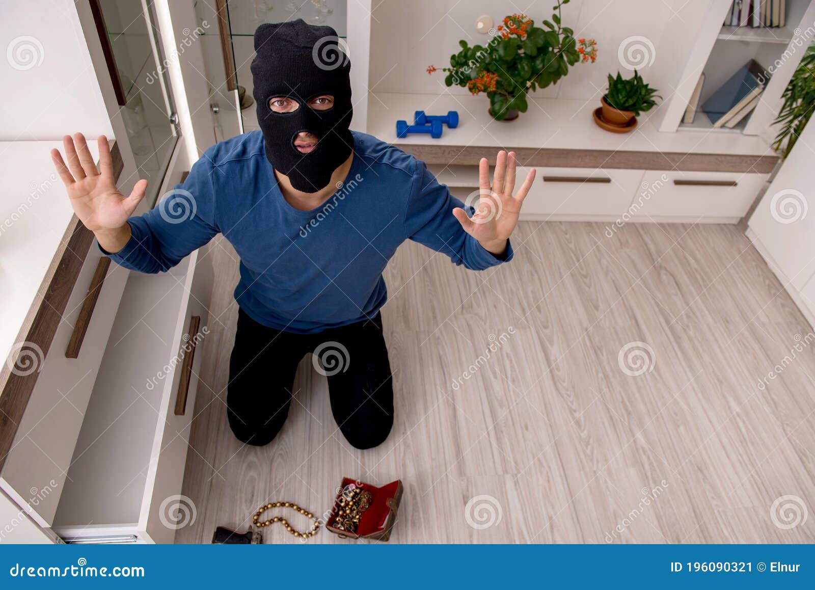 Camera View of Male Robber Stealing Things Stock Image - Image of jewel ...