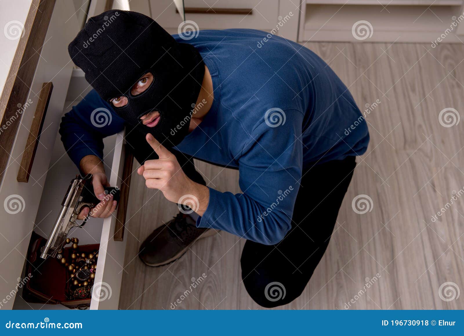 Camera View of Male Robber Stealing Things Stock Photo - Image of ...