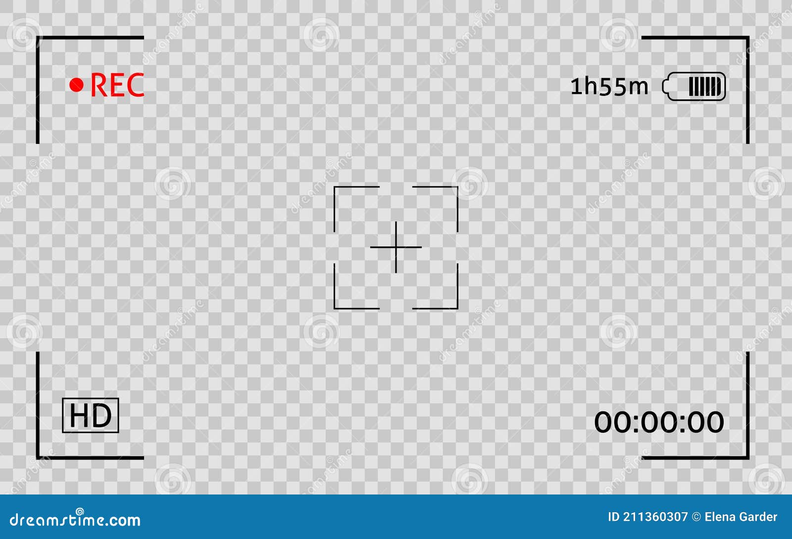 Viewfinder Frame Digital Display Camera Vector Frame With Photo Frames ...