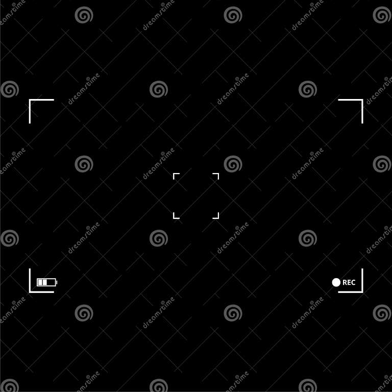 Camera Viewfinder Icon on Dark Background Stock Illustration ...