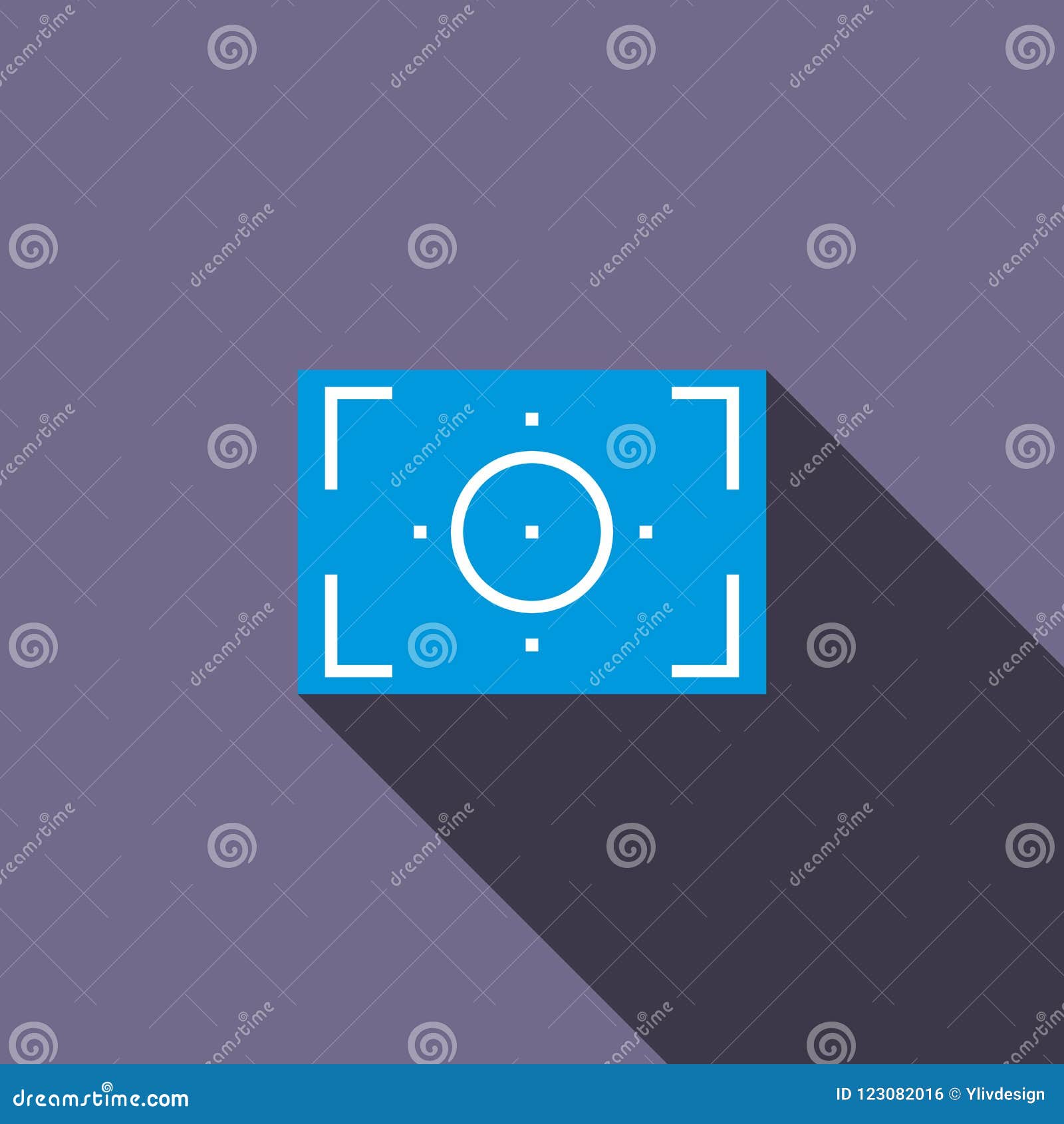 Camera Viewfinder Icon, Flat Style Stock Illustration - Illustration of ...