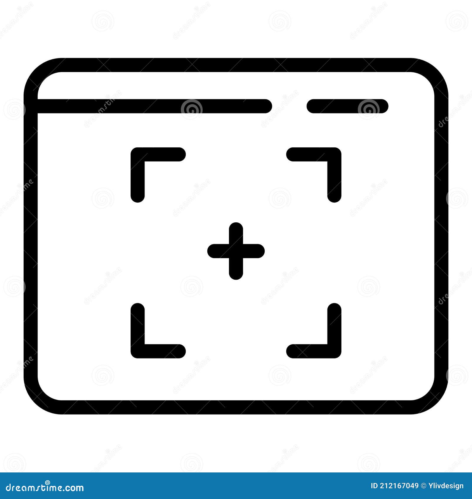 Camera Viewfinder Icon, Outline Style Stock Vector - Illustration of ...