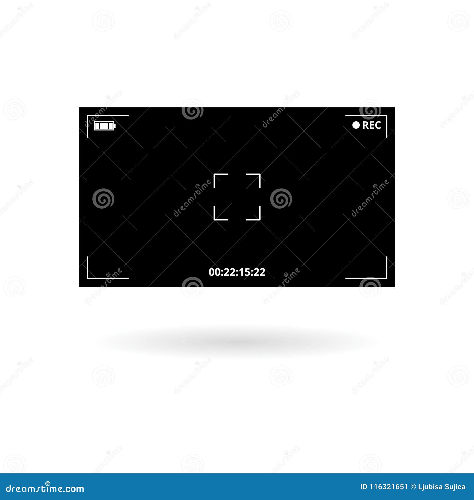 Black Camera Viewfinder Icon Stock Vector - Illustration of recorder ...
