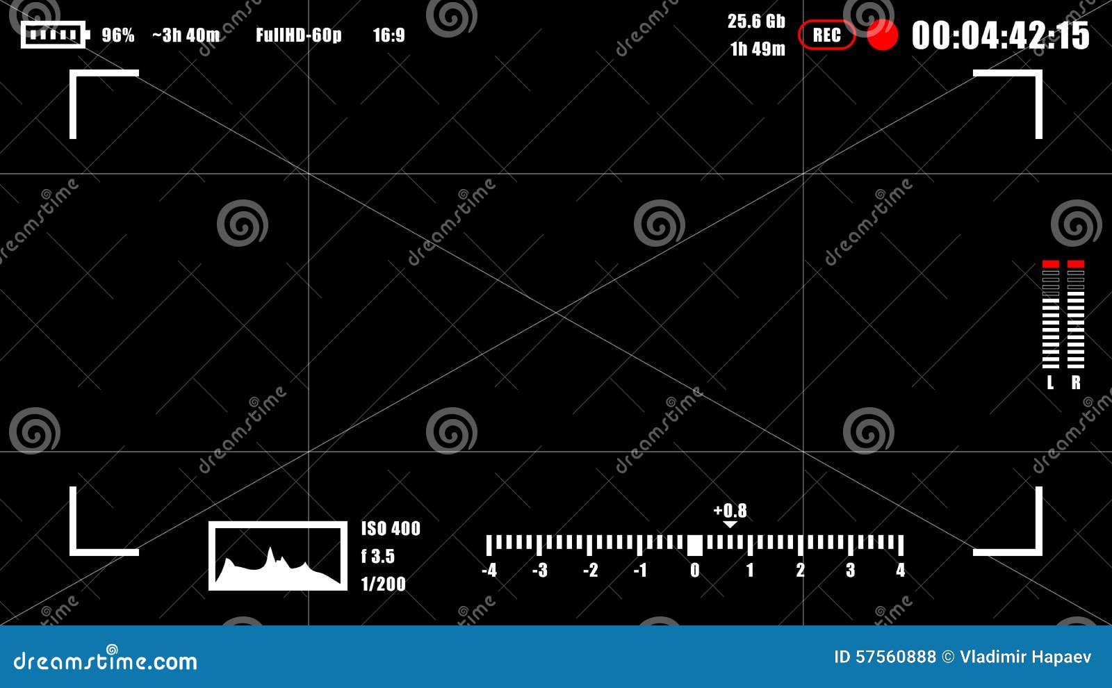 Camera Viewfinder Rec Background. Camera Focusing Stock Vector ...
