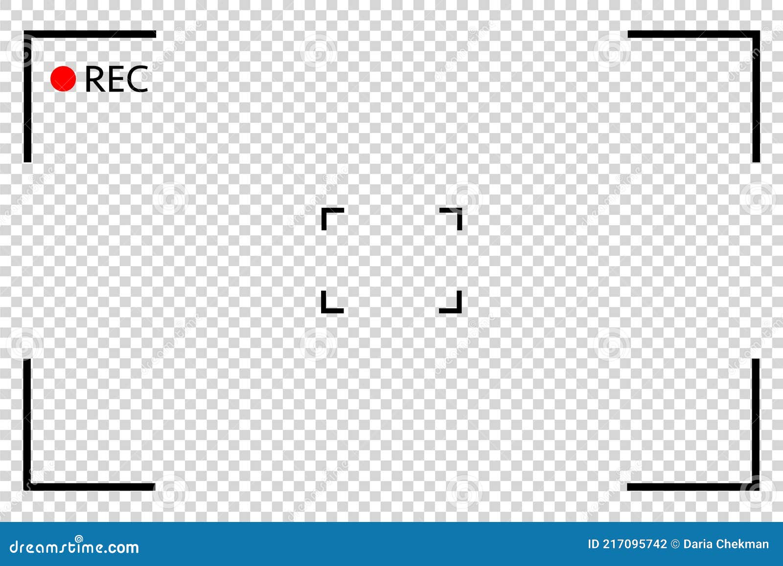 Camera Viewfinder Rec Background Vector. Video Screen On Transparent ...