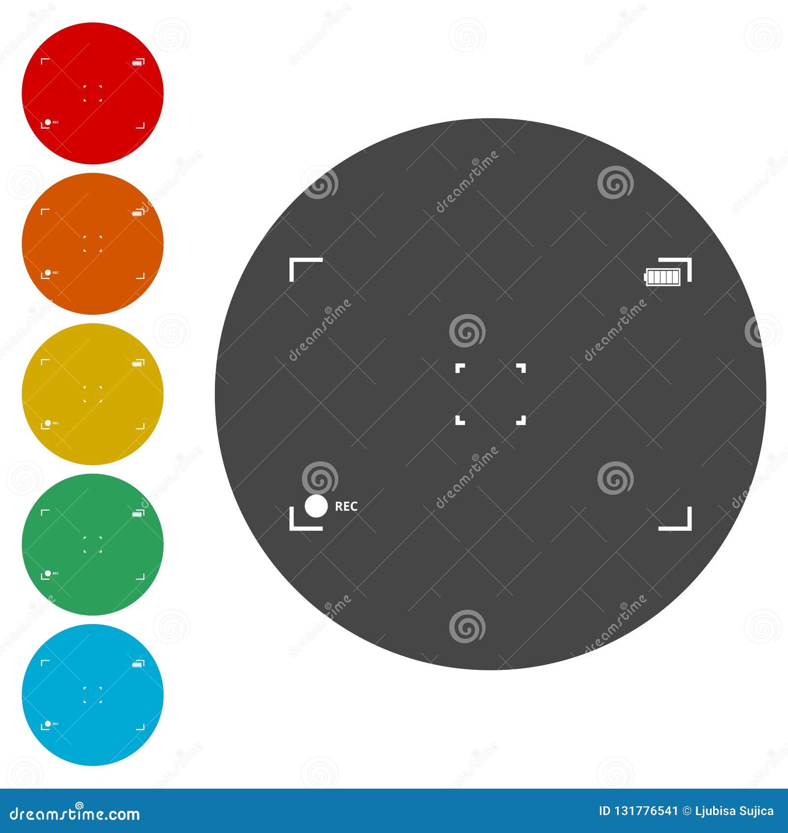 Camera Viewfinder Rec Vector Icon Stock Vector - Illustration of ...