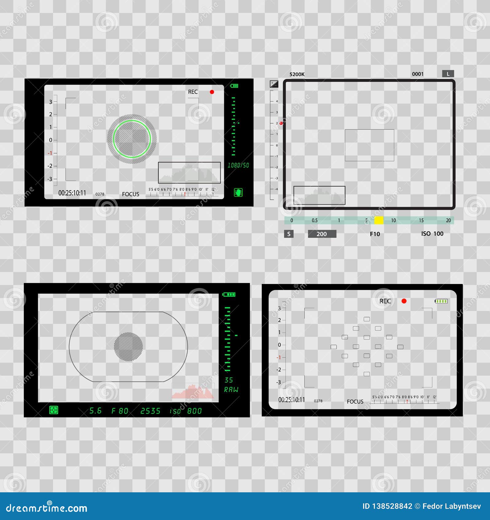 Camera Viewfinder On Transparent Background Stock Vector - Illustration ...