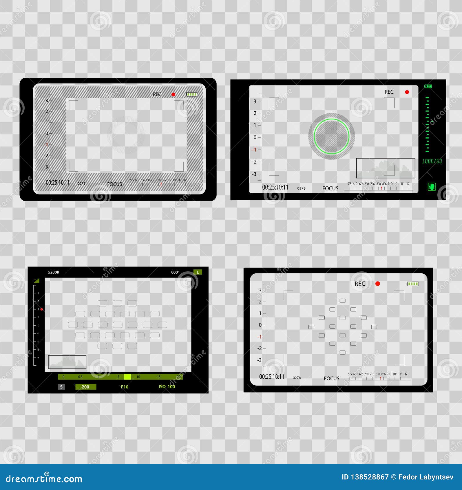 Camera Viewfinder on Transparent Background Stock Vector - Illustration ...