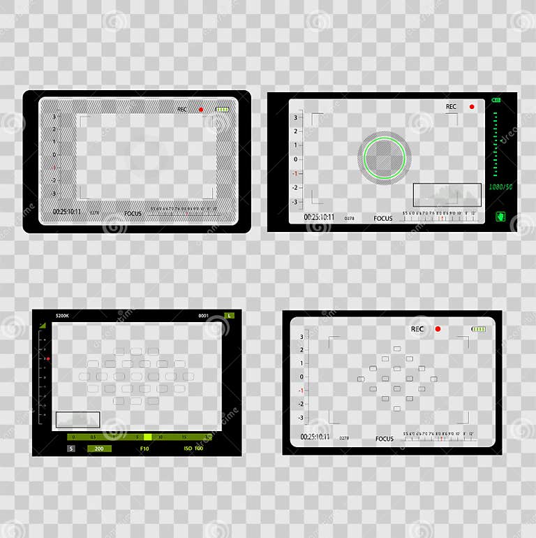 Camera Viewfinder on Transparent Background Stock Vector - Illustration ...