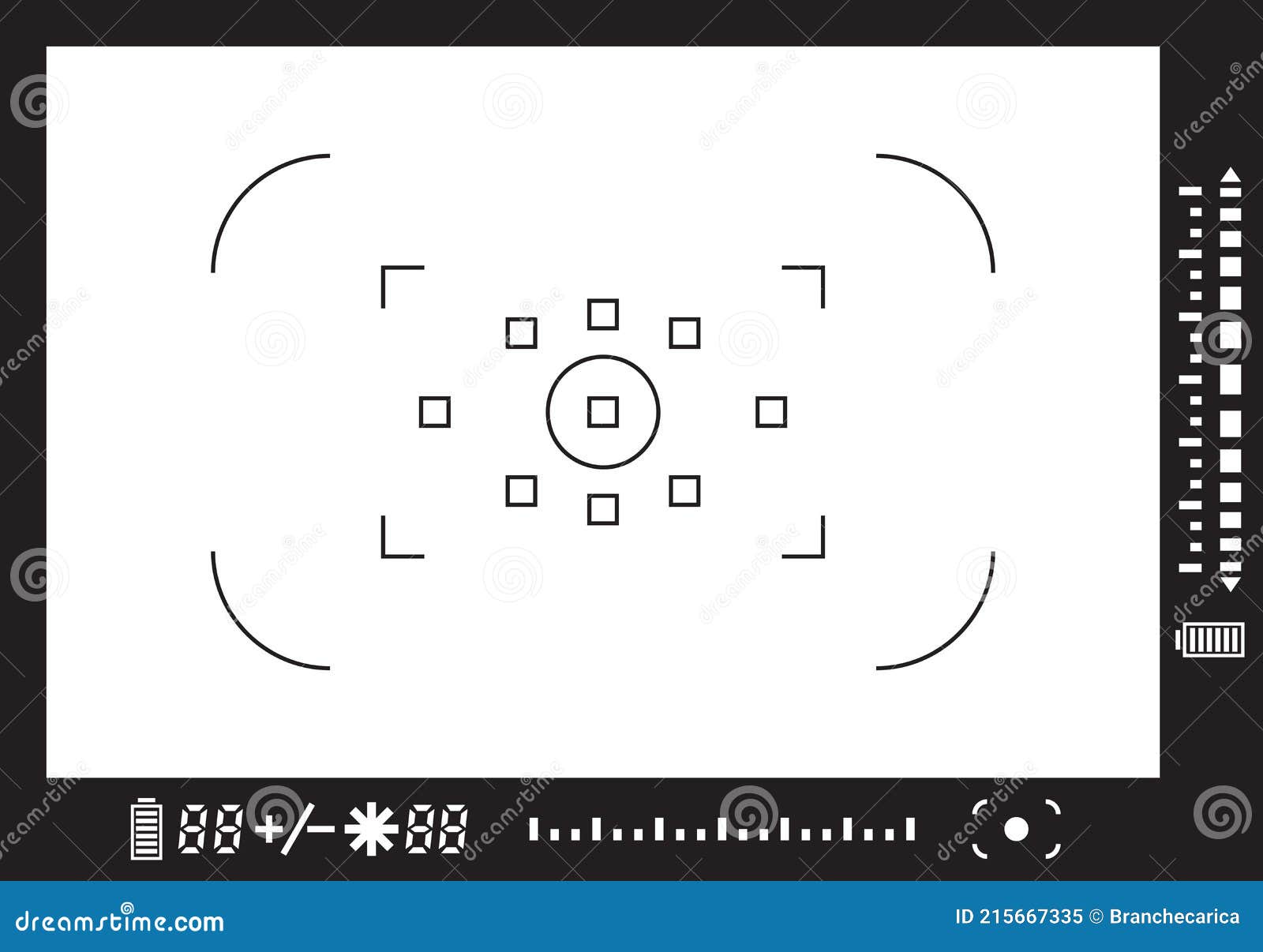 Camera viewfinder stock vector. Illustration of cinematography - 215667335