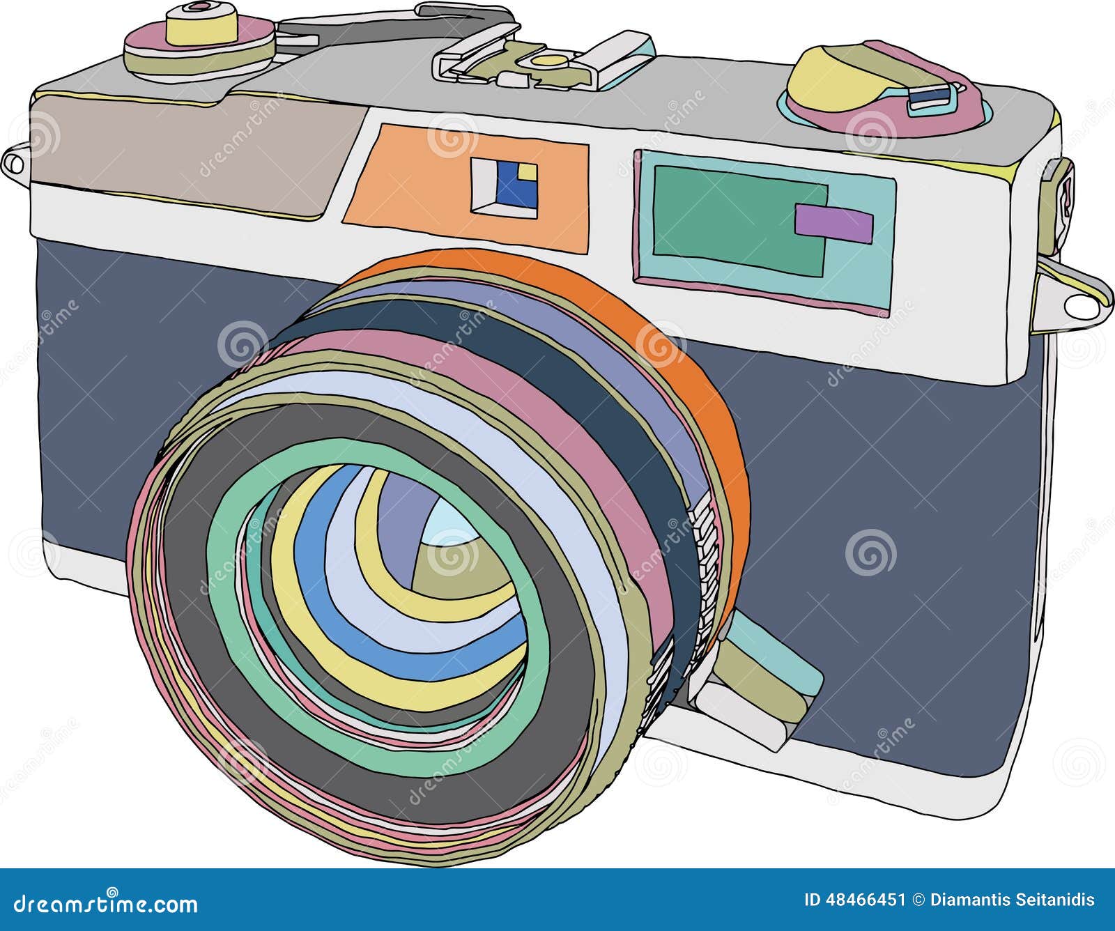 Camera stock vector. Illustration of line, show, artistic - 48466451