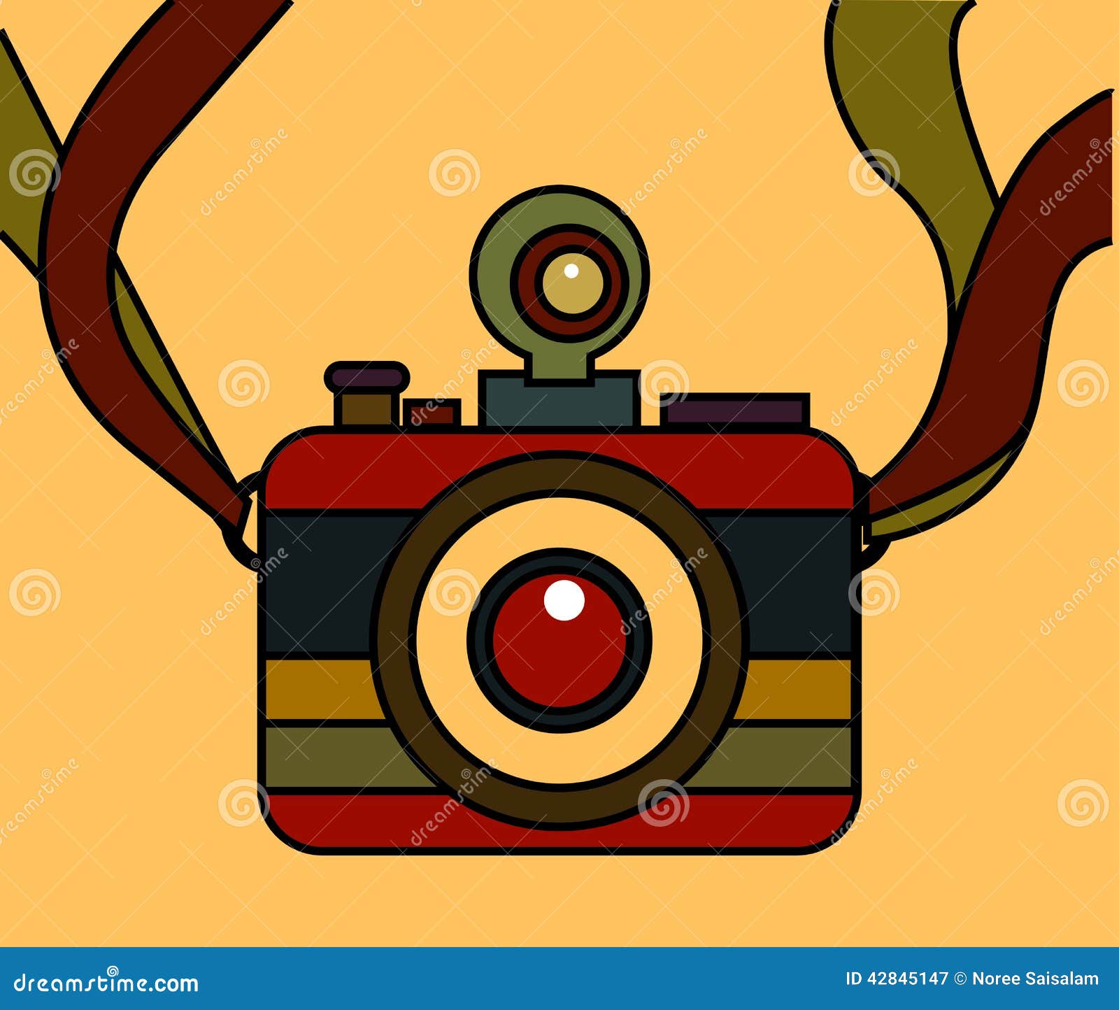 Camera Vintage Style Vector Stock Vector - Illustration of digital ...