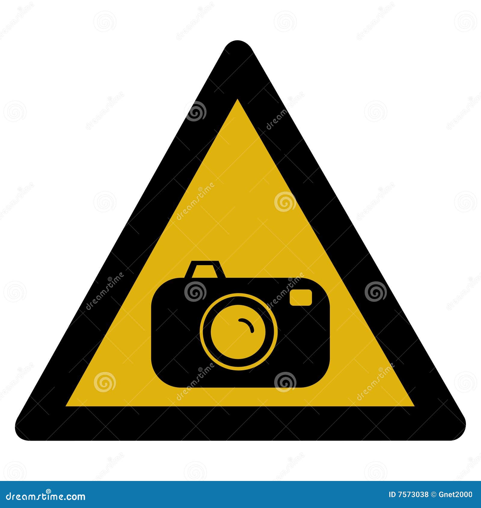 Camera warning sign stock illustration. Illustration of idea - 7573038