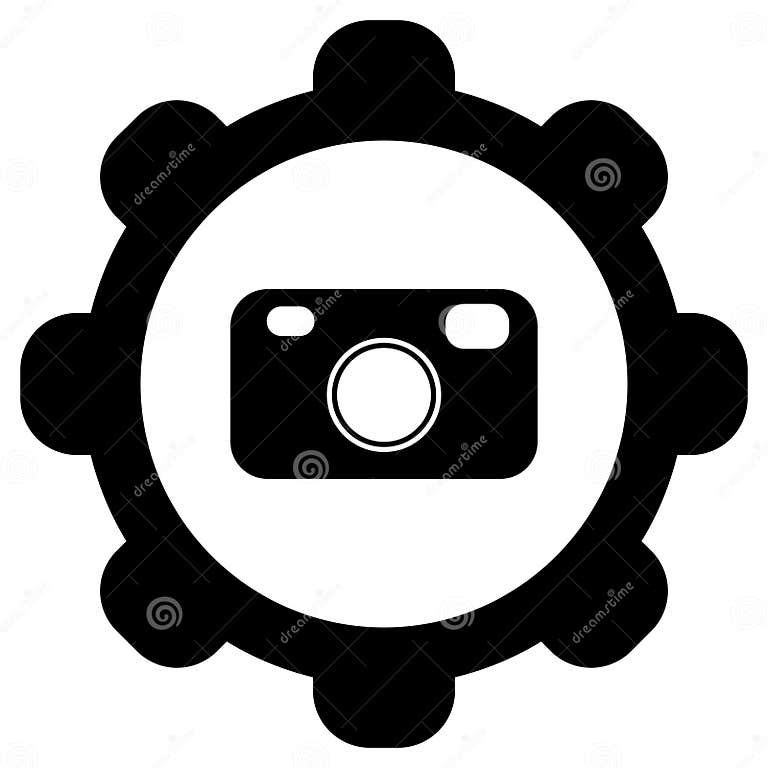Camera and wheel stock vector. Illustration of graphic - 244957467