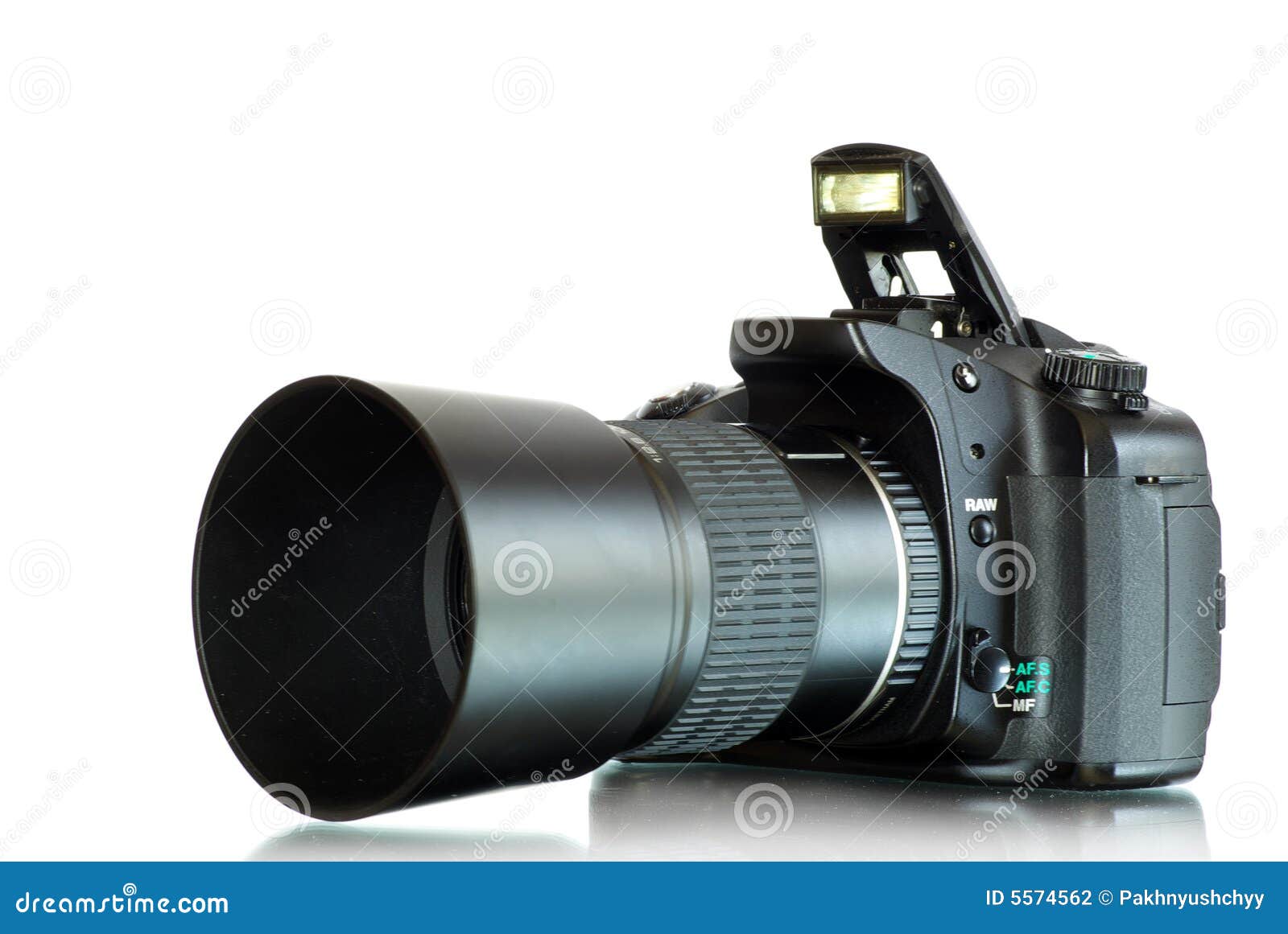 Camera on white stock photo. Image of megapixels, flash - 5574562