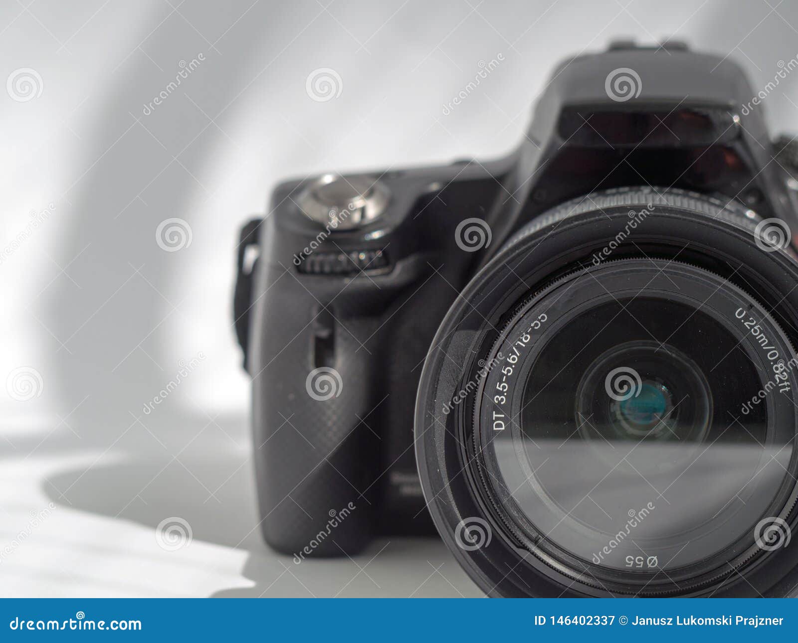Camera on a White Background Stock Image - Image of electronics, dslr ...