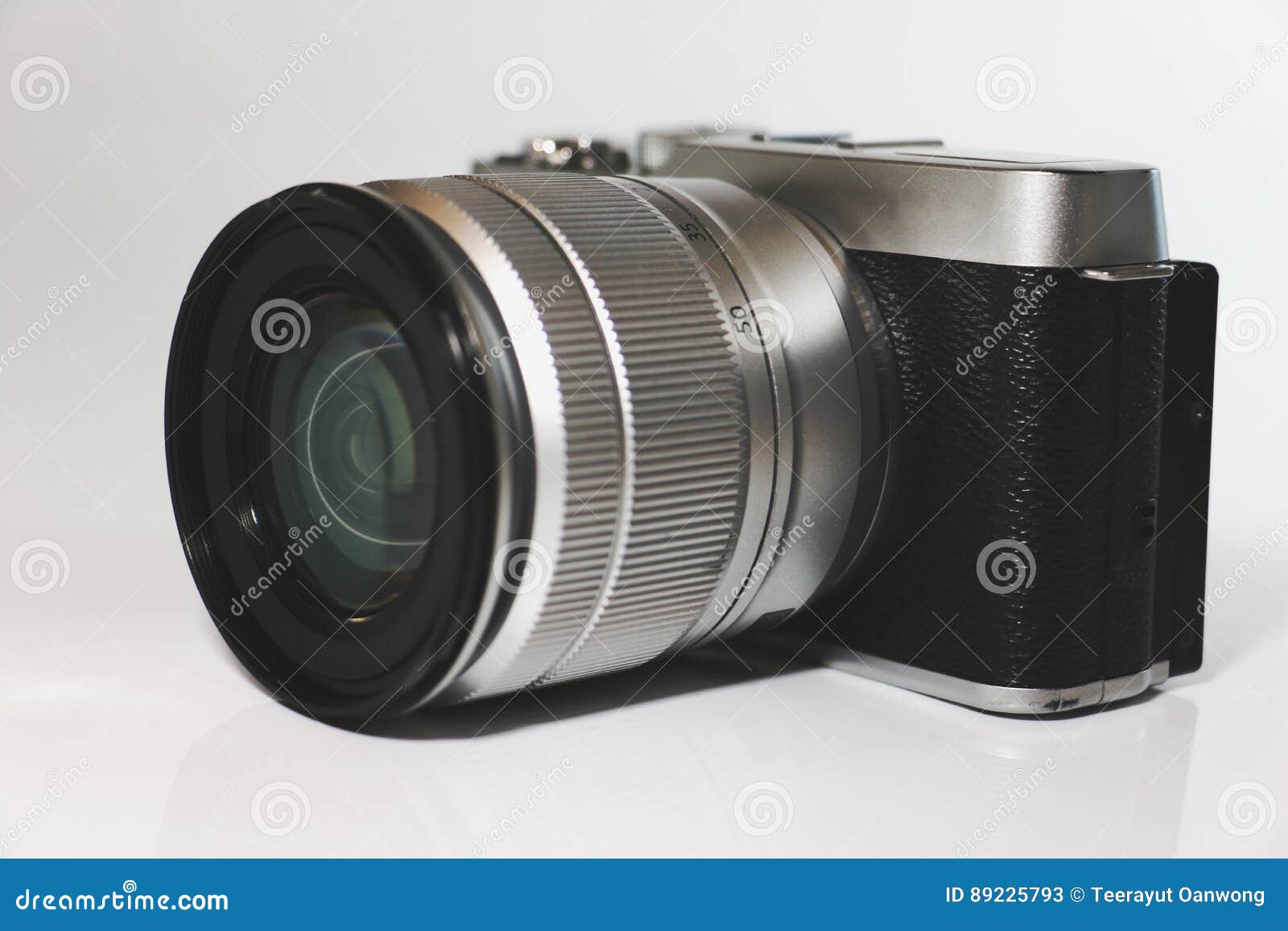 Camera on White Background. Stock Image - Image of view, object: 89225793