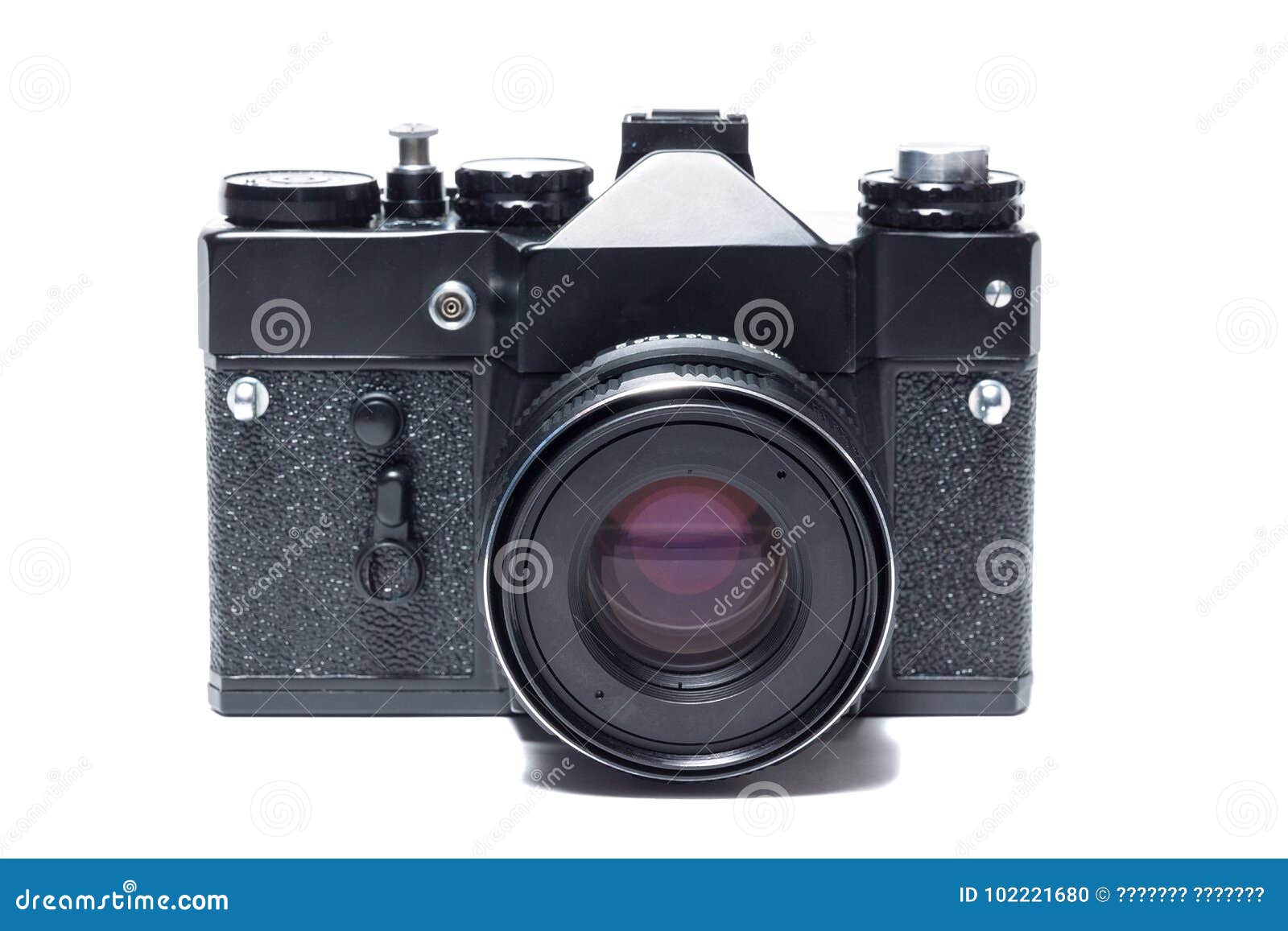 The Camera on White Background Stock Photo - Image of metal, mechanical ...