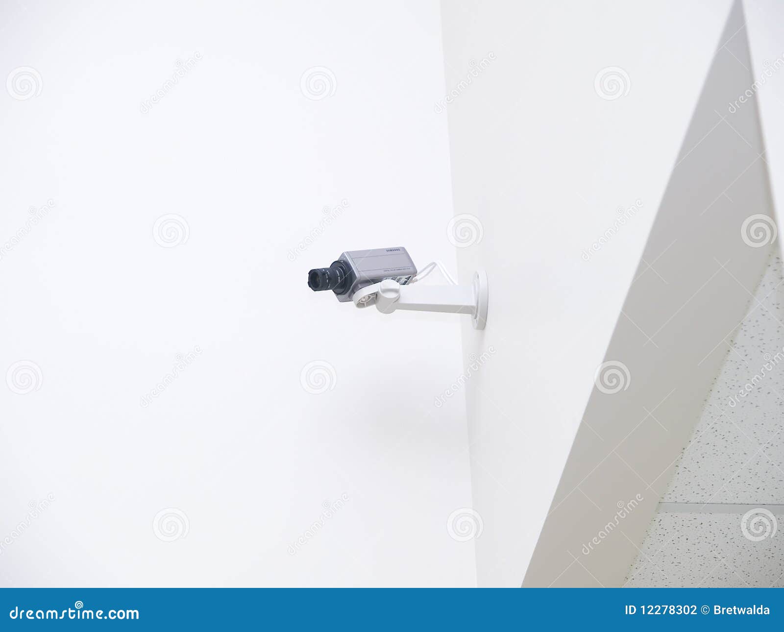 Camera White Wall stock photo. Image of motion, burglary - 12278302