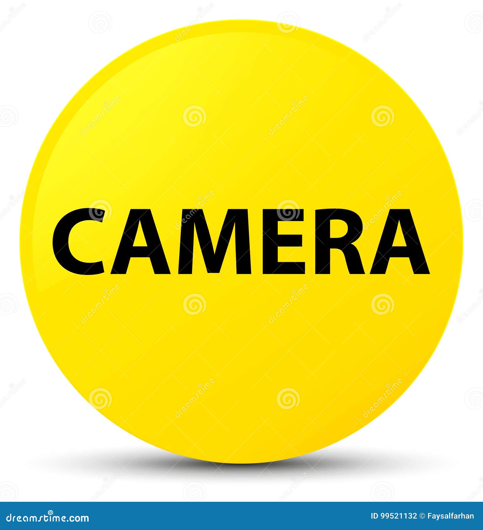 Camera yellow round button stock illustration. Illustration of yellow ...