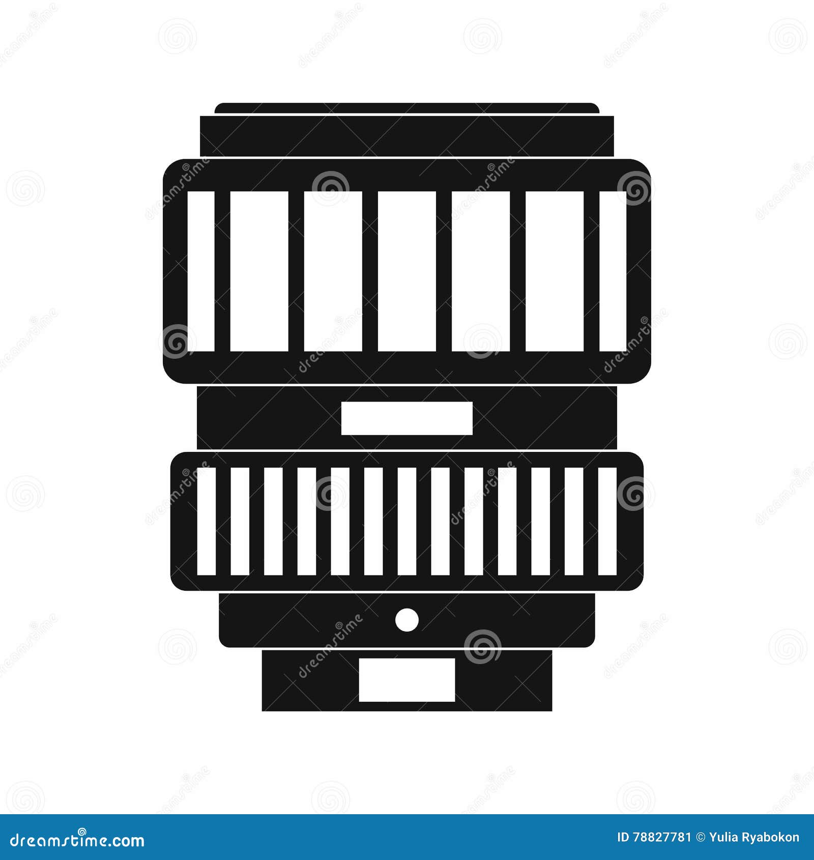Camera Zoom Lens Icon, Simple Style Stock Vector - Illustration of ...