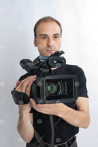 Cameraman stock image. Image of optic, professional, lens - 10835303