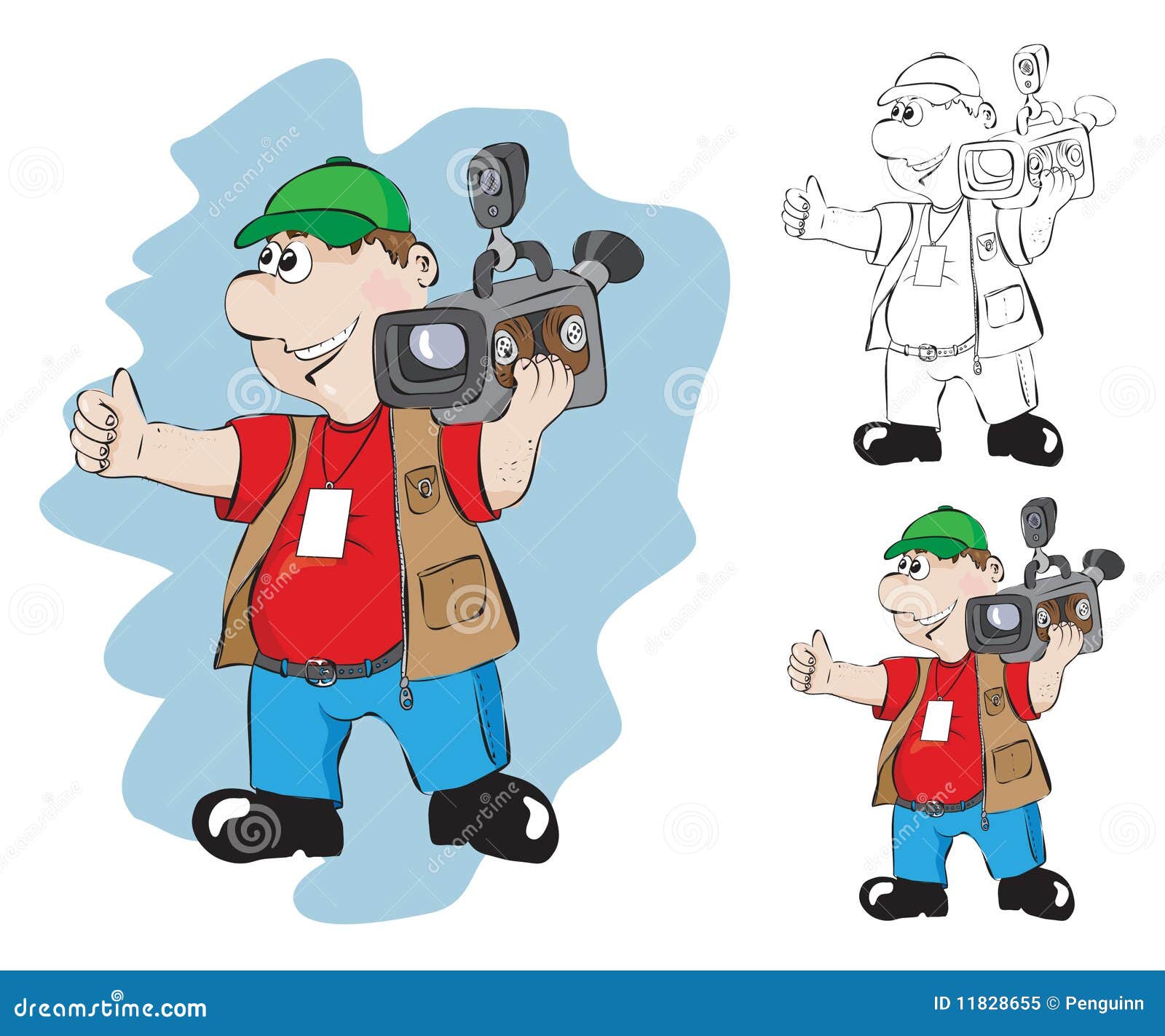 The cameraman stock vector. Illustration of shooting - 11828655