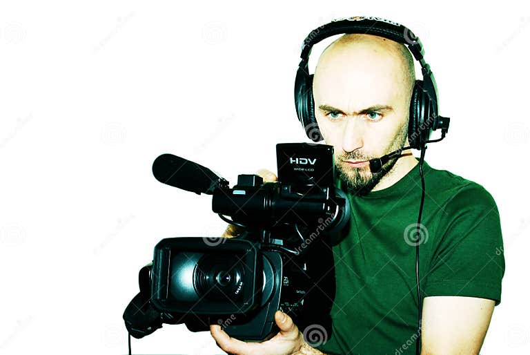 Cameraman stock photo. Image of filming, camcorder, creativity - 12767096