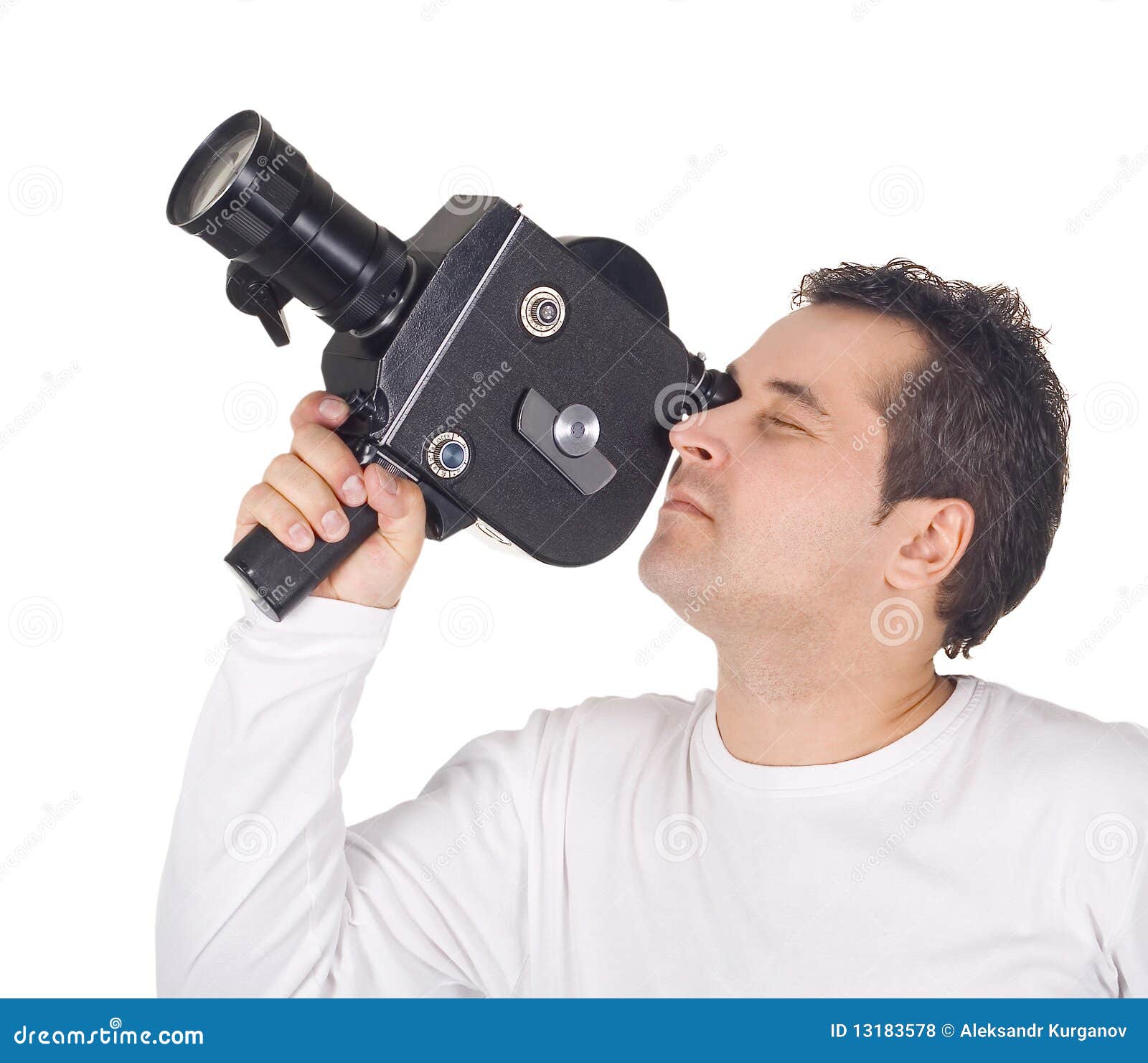 Cameraman stock photo. Image of film, male, isolated - 13183578