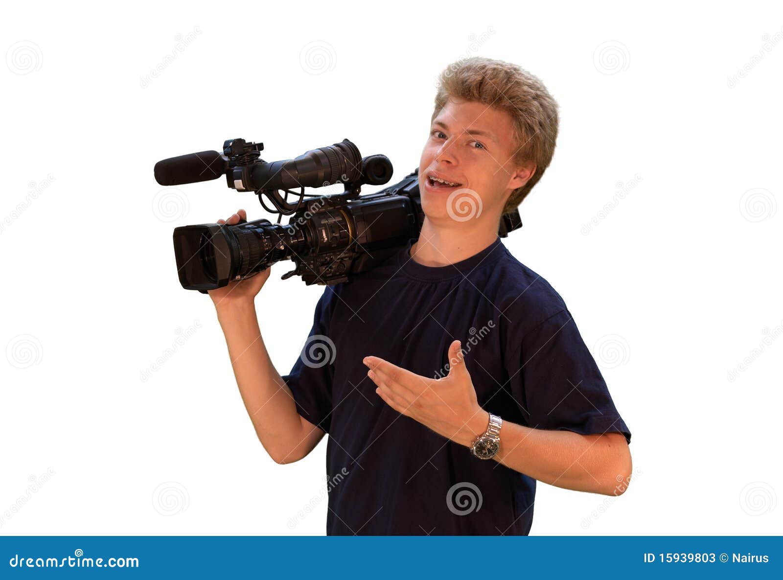 Cameraman stock image. Image of production, modern, lens - 15939803
