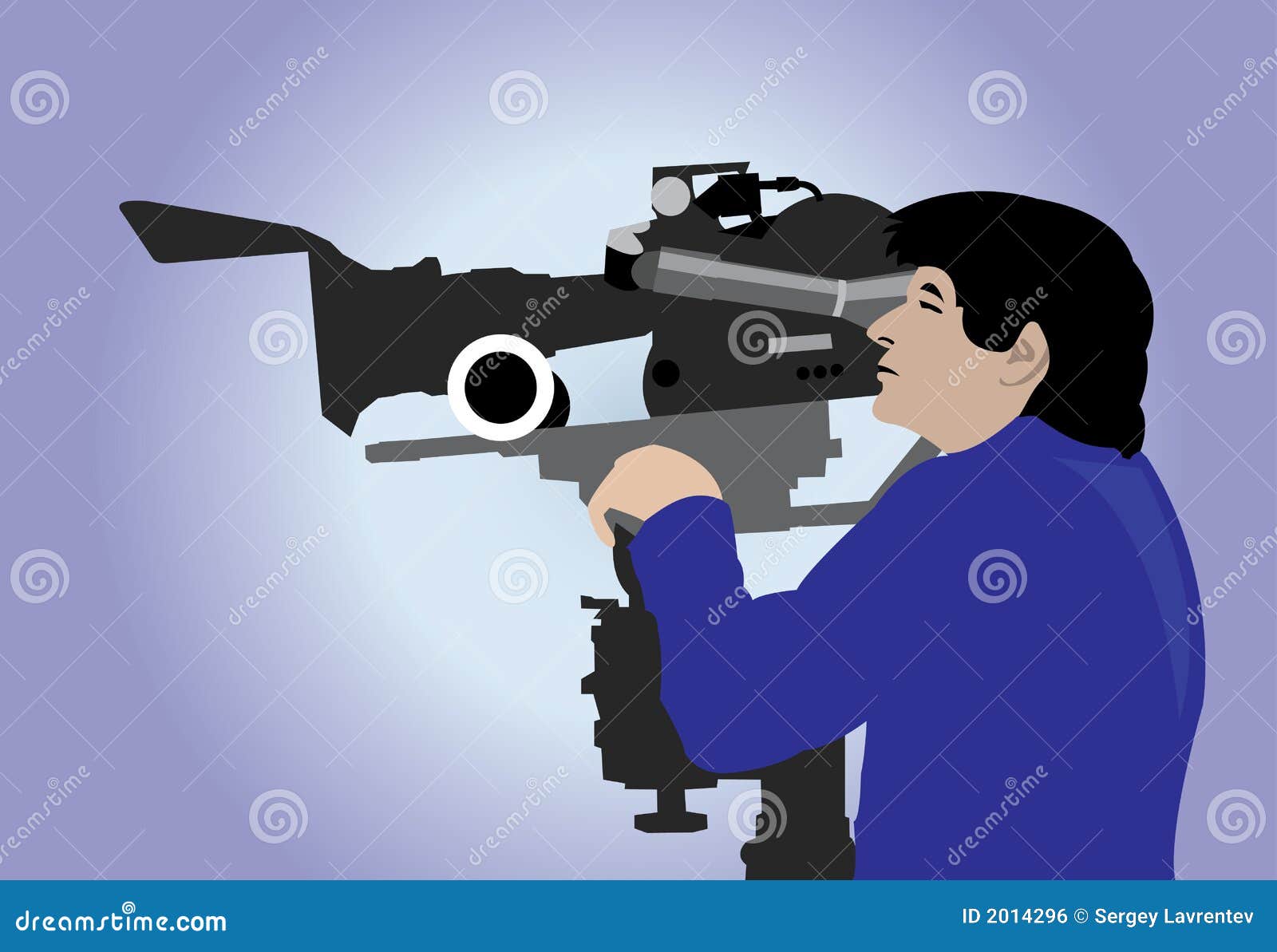 Cameraman stock vector. Illustration of occupation, hollywood - 2014296
