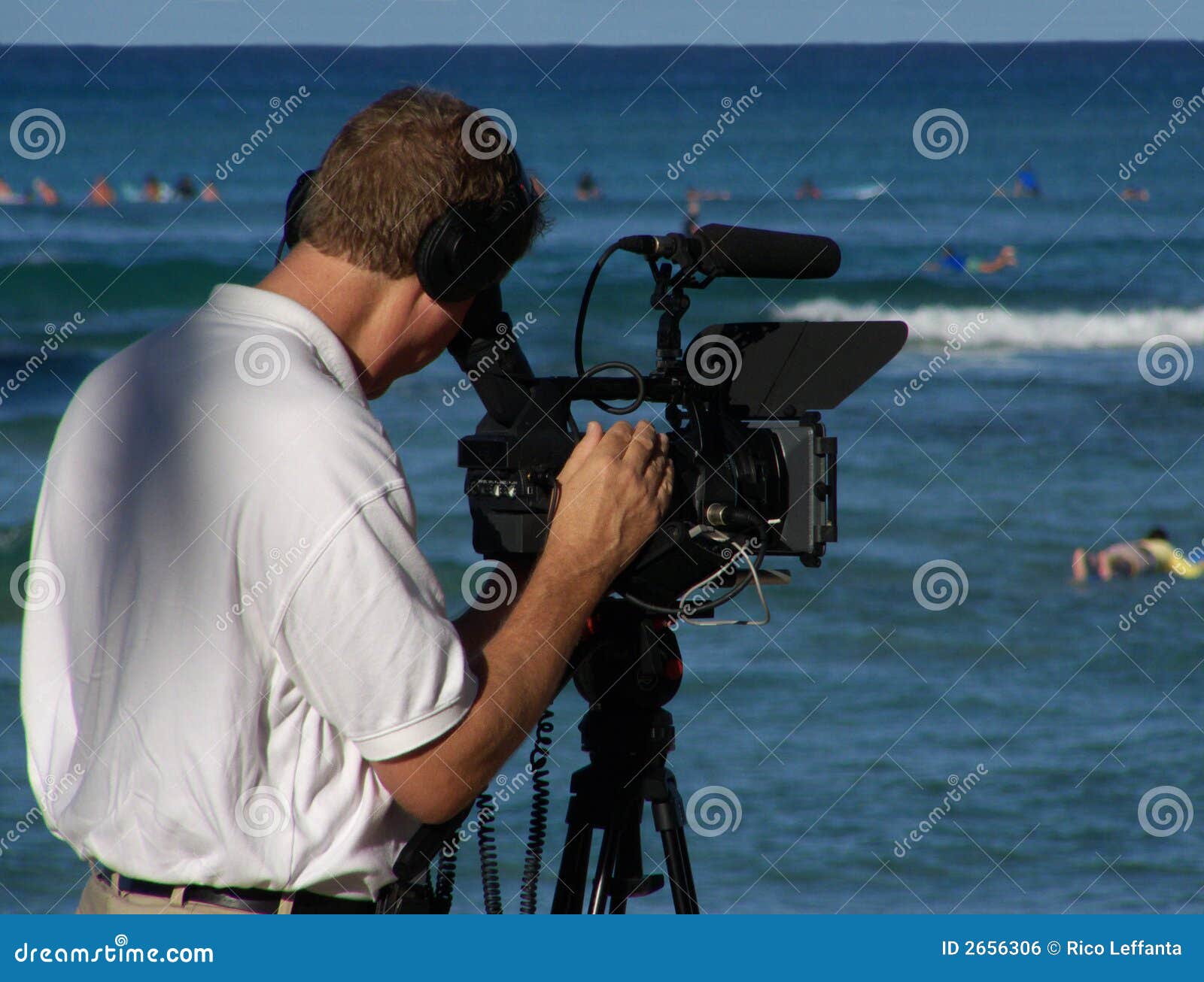 Cameraman stock photo. Image of beach, video, shore, ocean - 2656306