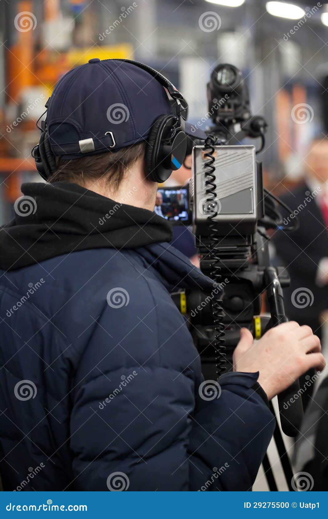 Cameraman stock photo. Image of equipment, press, movie - 29275500