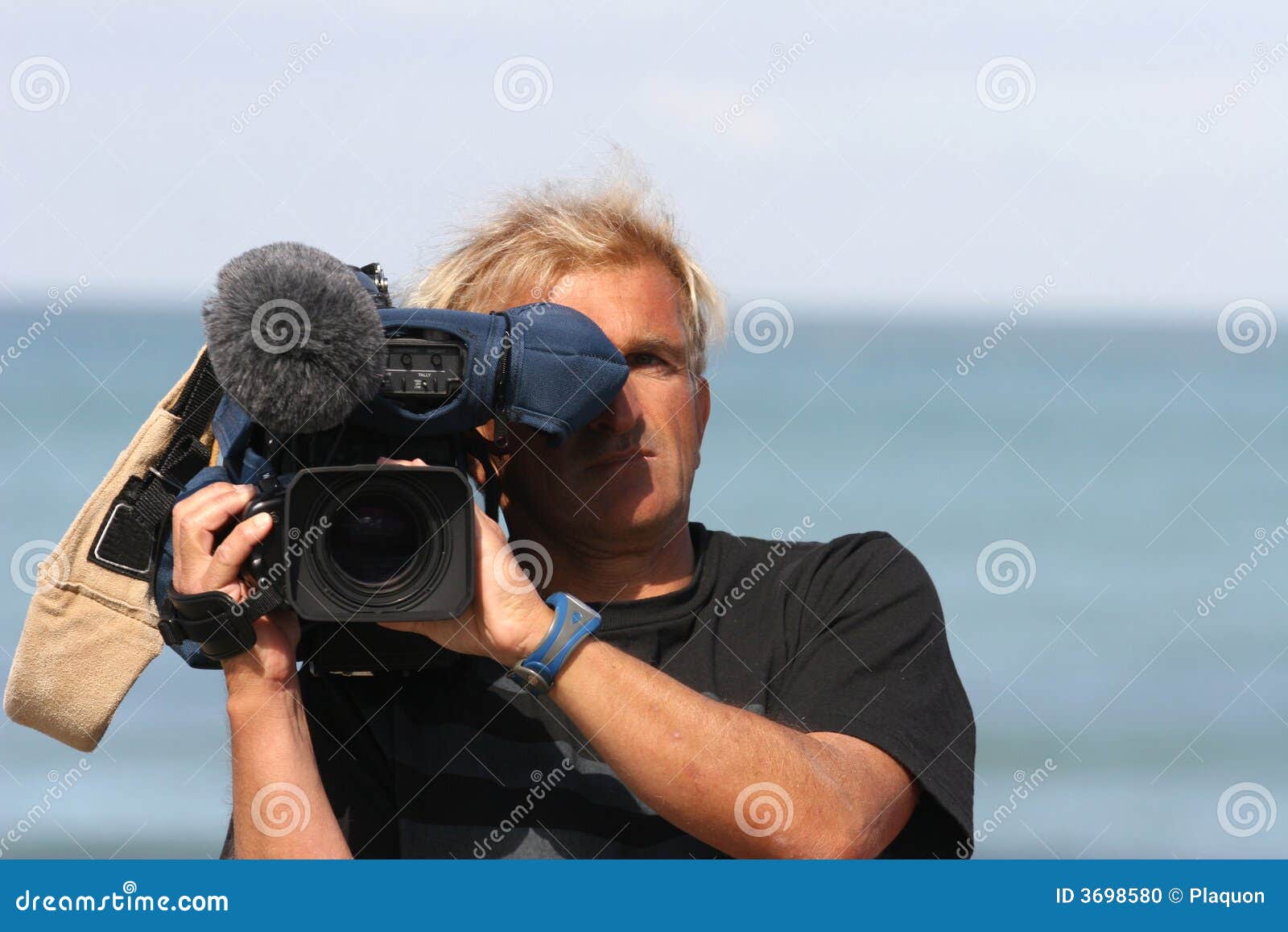 Cameraman stock photo. Image of hair, blue, cameraman - 3698580