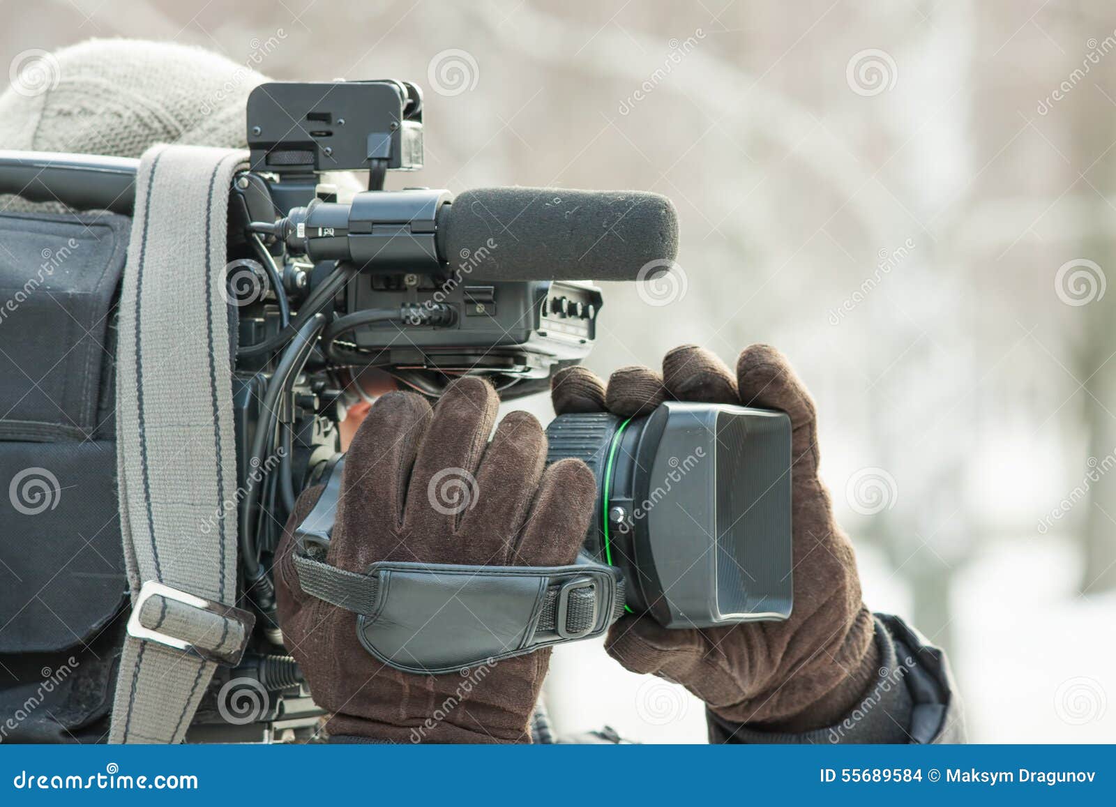 Cameraman foto de archivo. Imagen de medio, noticias - 55689584