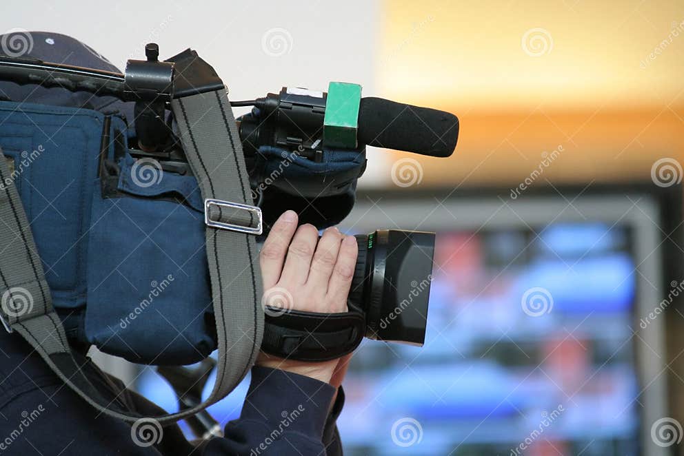 Cameraman stock image. Image of newscast, professional - 577641