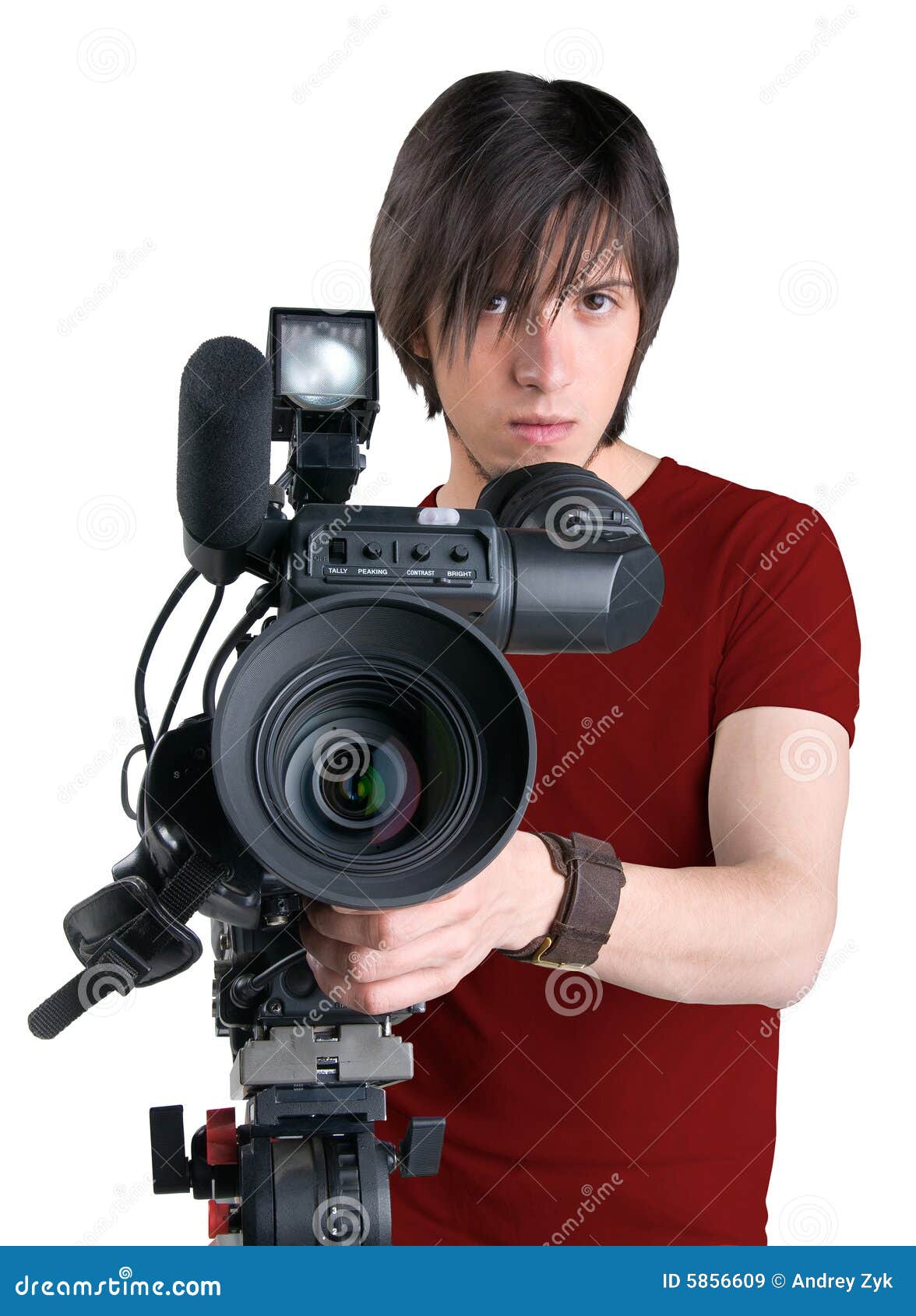 Cameraman stock image. Image of camcorder, background - 5856609