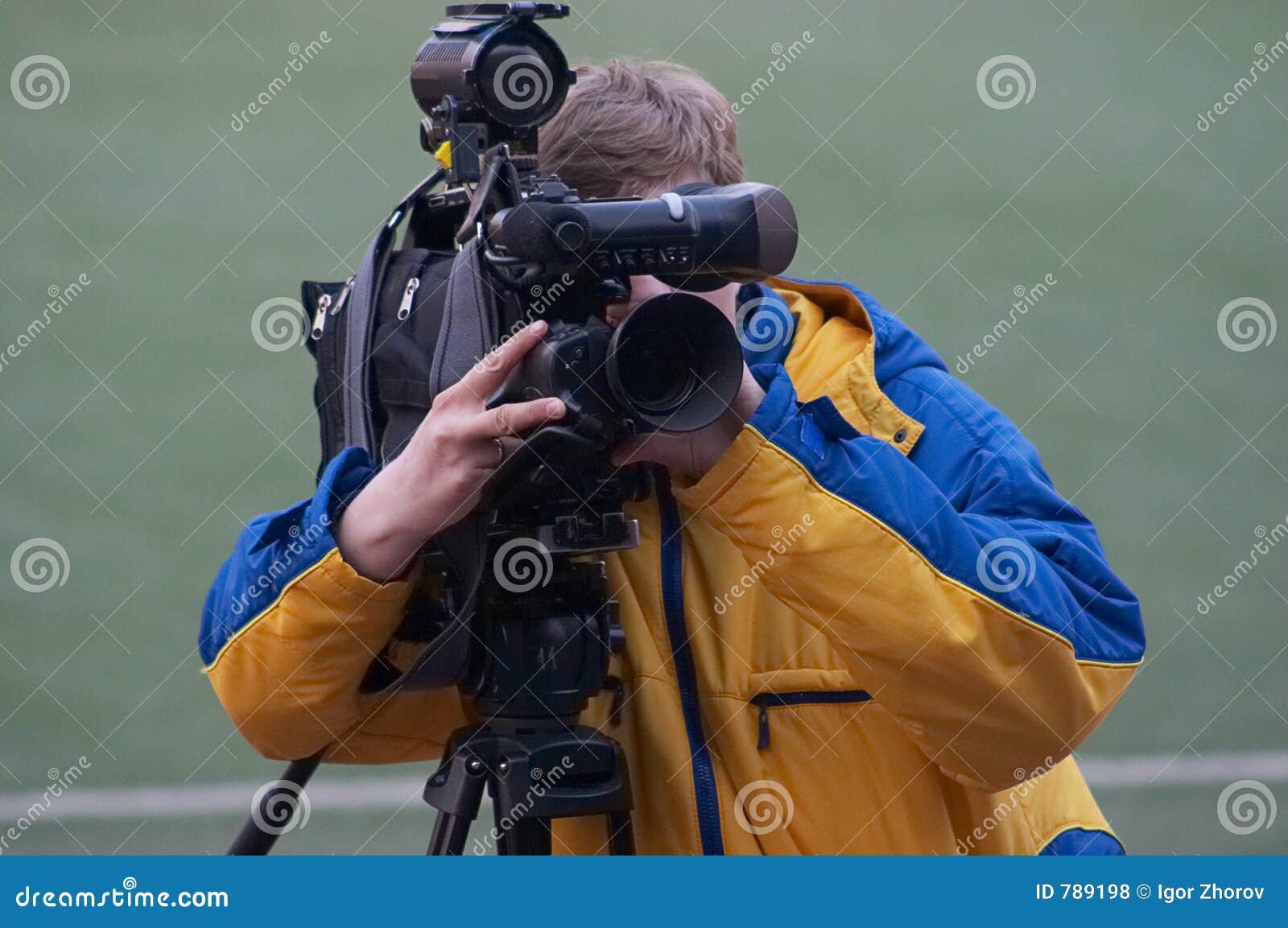 Cameraman stock photo. Image of fingers, tripod, hand, soccer - 789198