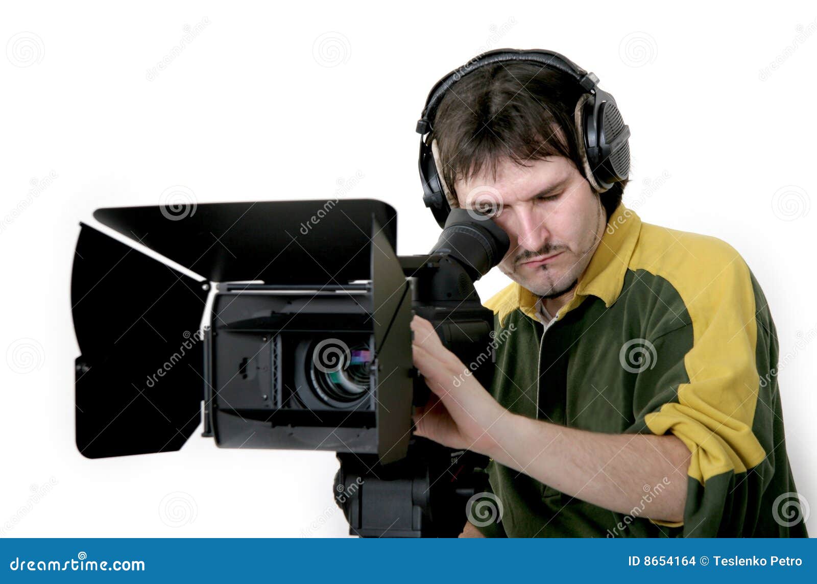 Cameraman foto de archivo. Imagen de blanco, hombre, negro - 8654164