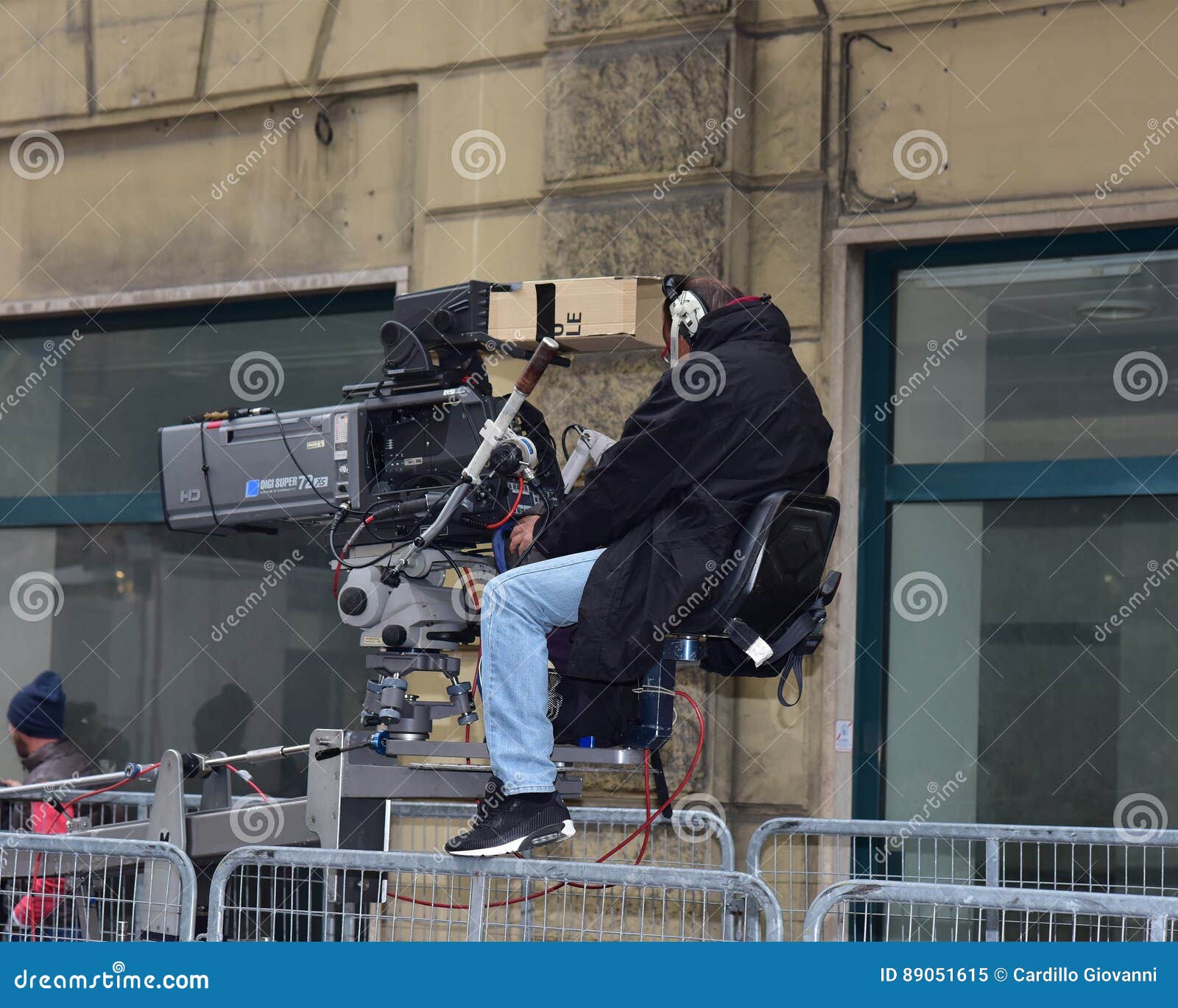 Cameraman imagen editorial. Imagen de productor, reportero - 89051615