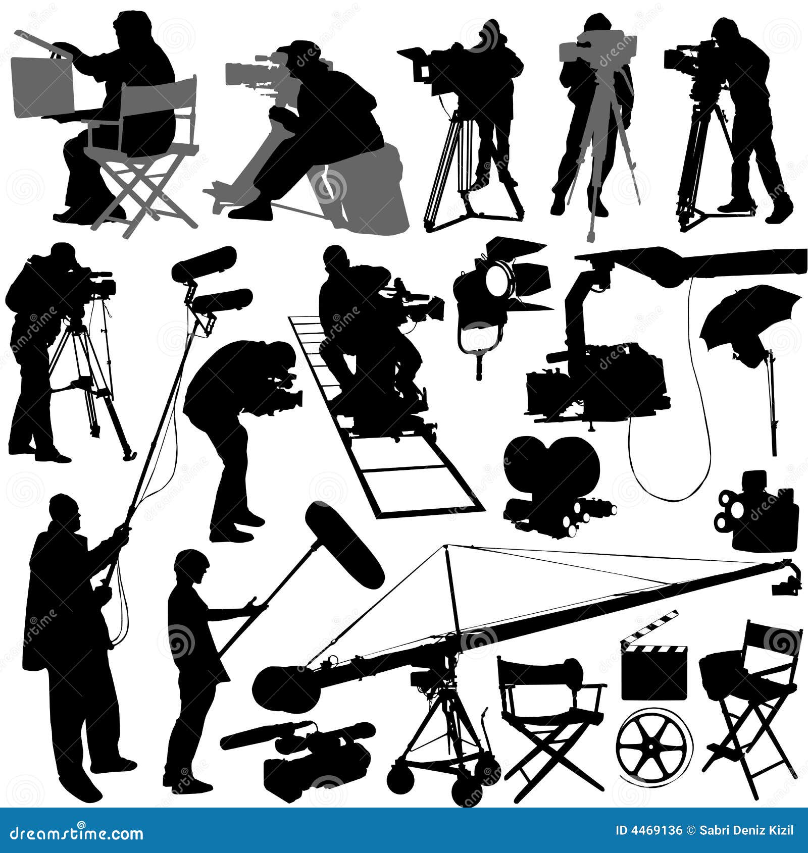 Cameraman And Film Set Stock Photo | CartoonDealer.com #4469136