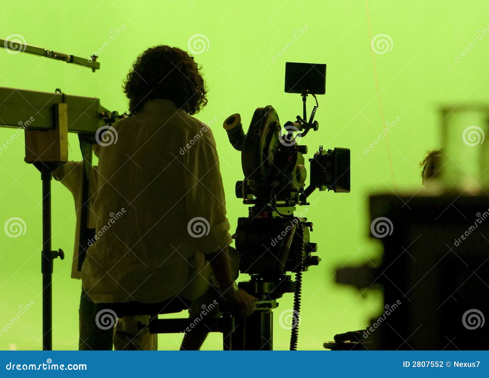 Cameraman on greenscreen stock photo. Image of green, shot - 2807552