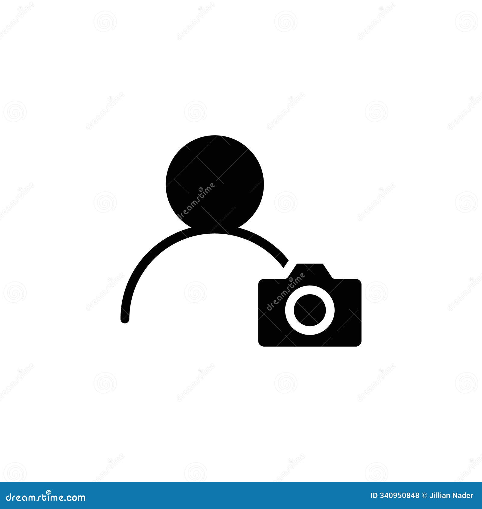 Cameraman Icon Black Line Art Vector Logo | CartoonDealer.com #330201045
