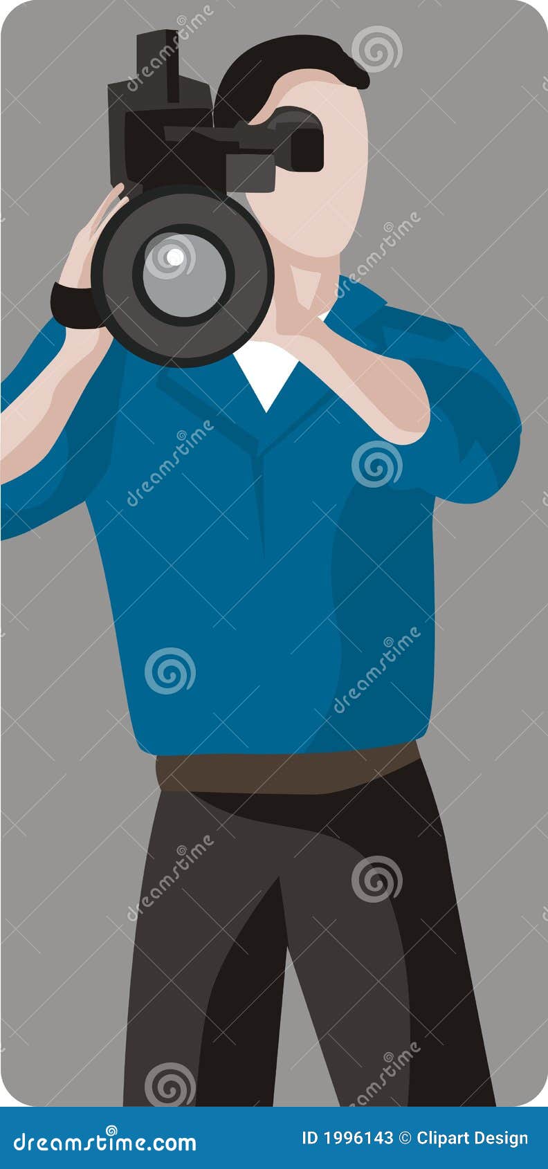 Cameraman Illustration stock vector. Illustration of profession - 1996143