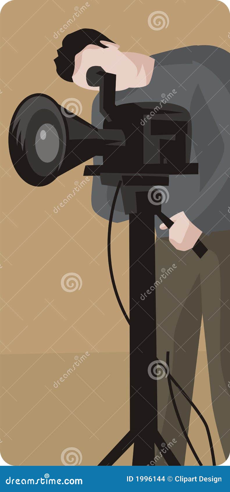 Cameraman Illustration stock vector. Illustration of film - 1996144
