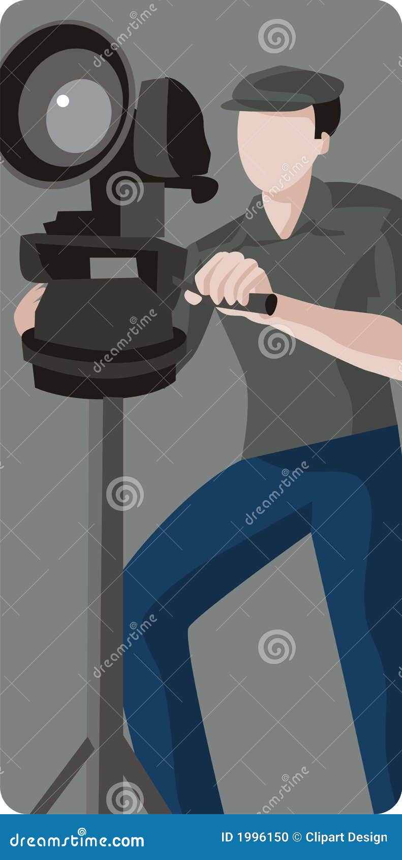 Cameraman Illustration stock vector. Illustration of film - 1996150