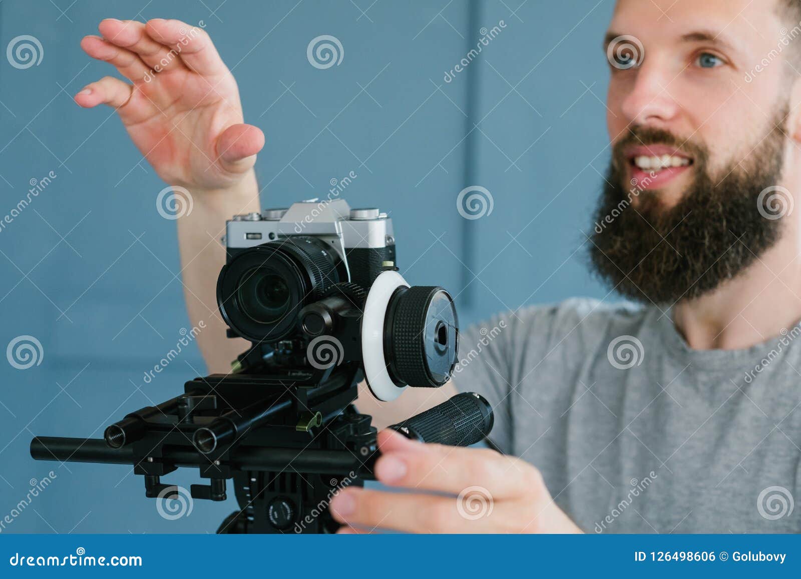 Cameraman Instruction Creative Footage Shooting Stock Photo - Image of ...