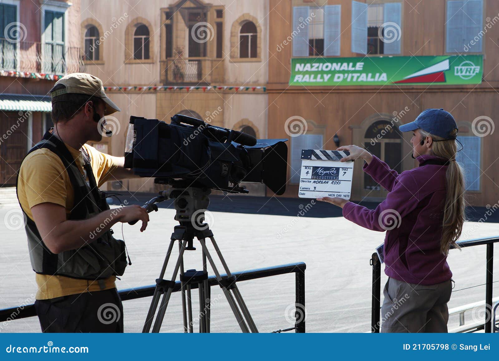 Cameraman making movies editorial stock photo. Image of female - 21705798