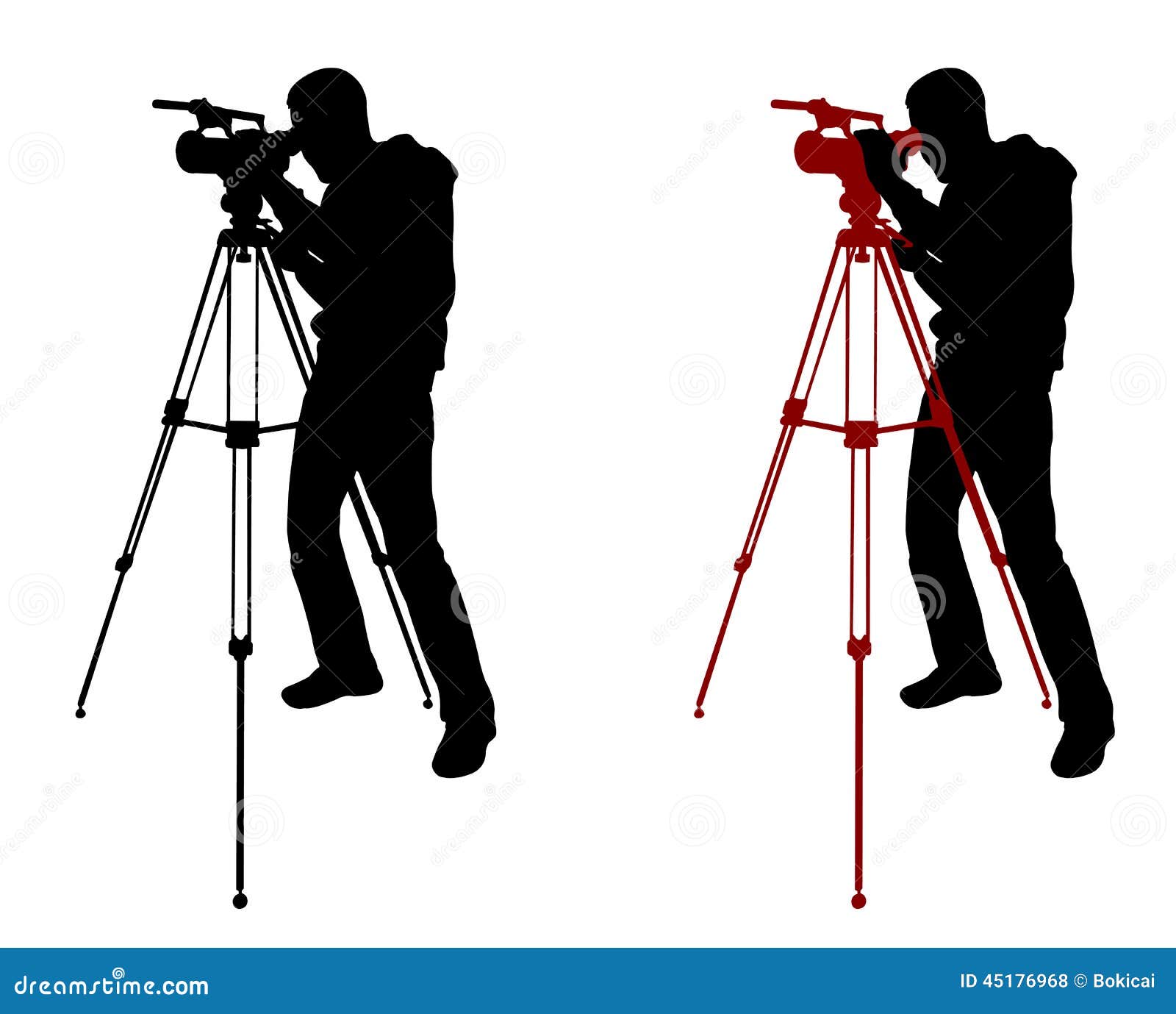 Cameraman Silhouette Vector Illustration | CartoonDealer.com #45176968