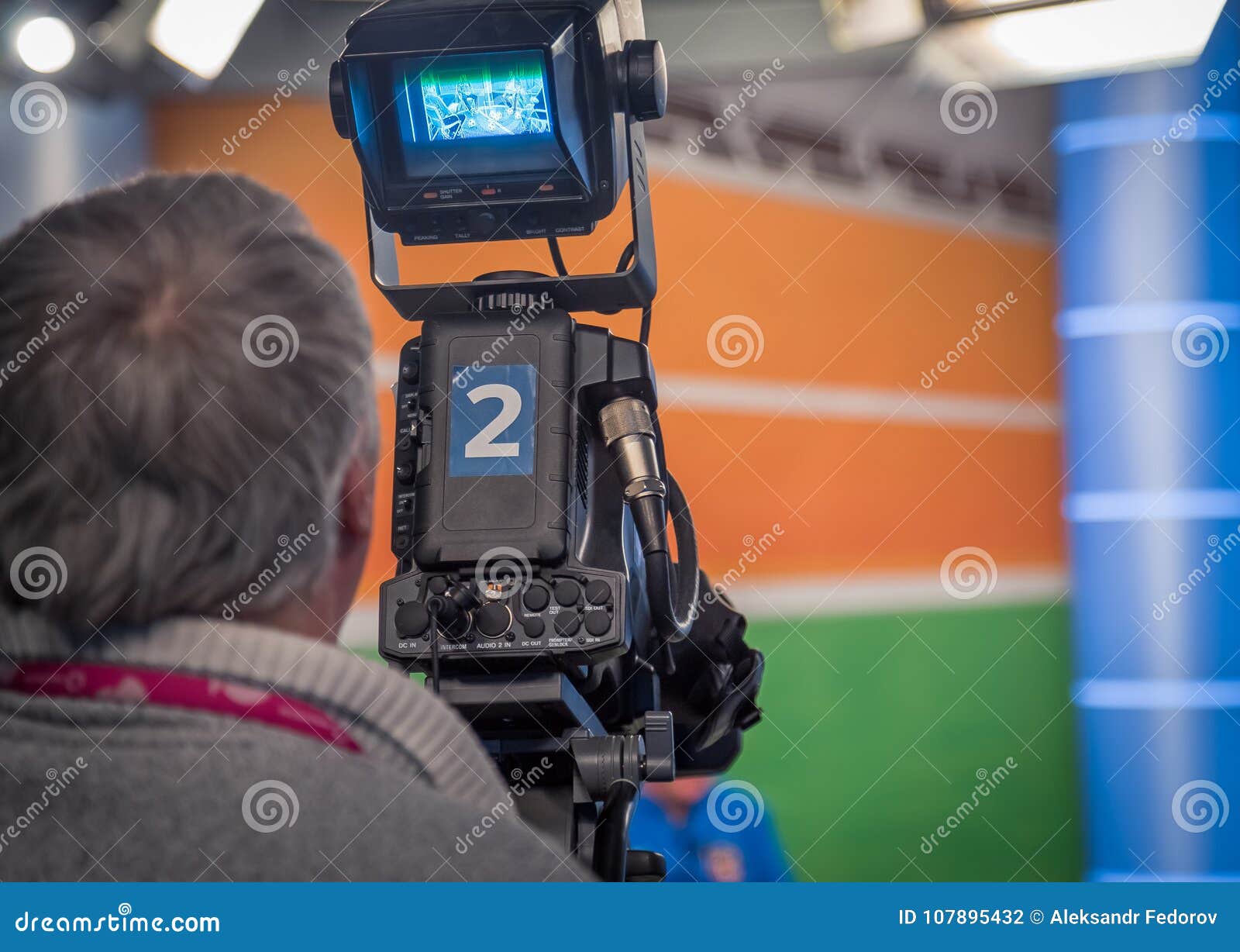 Cameraman Shooting in Studio Editorial Photography - Image of equipment ...